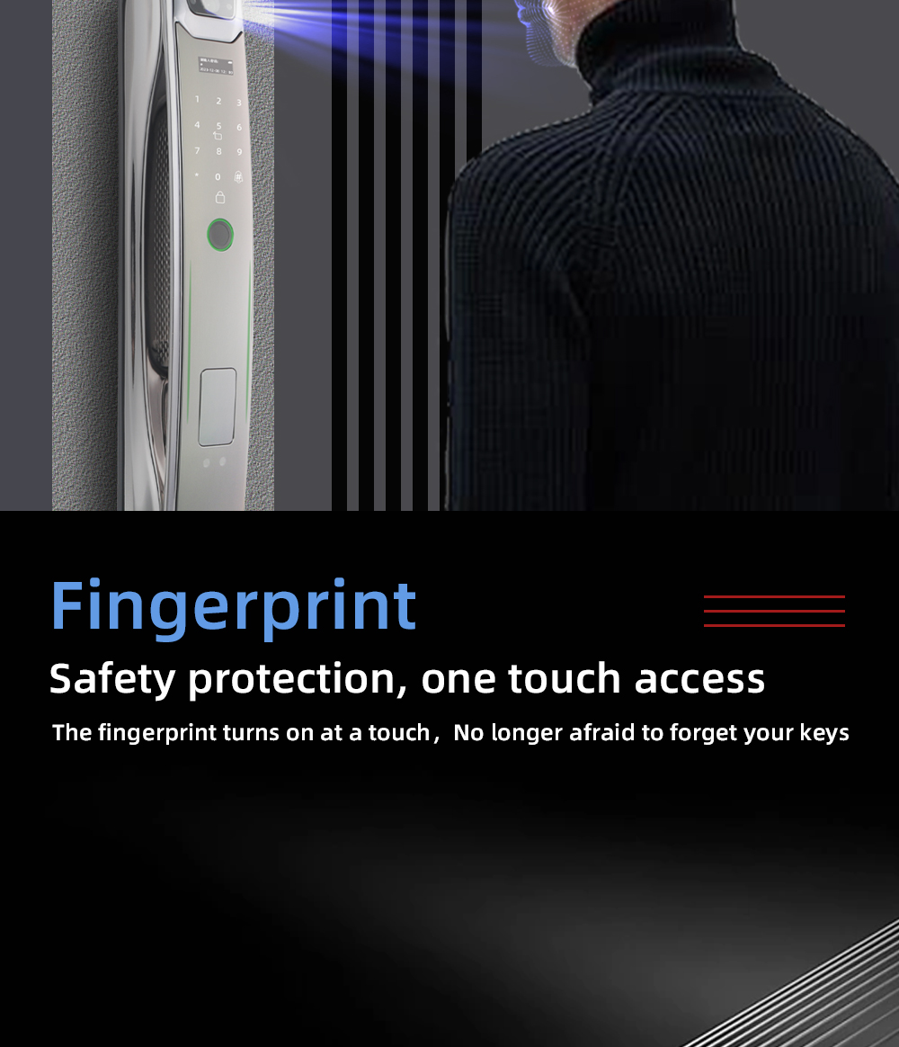 Tuya Wifi Camera Keyless Password Smart Entry Door Locks Biometric ...